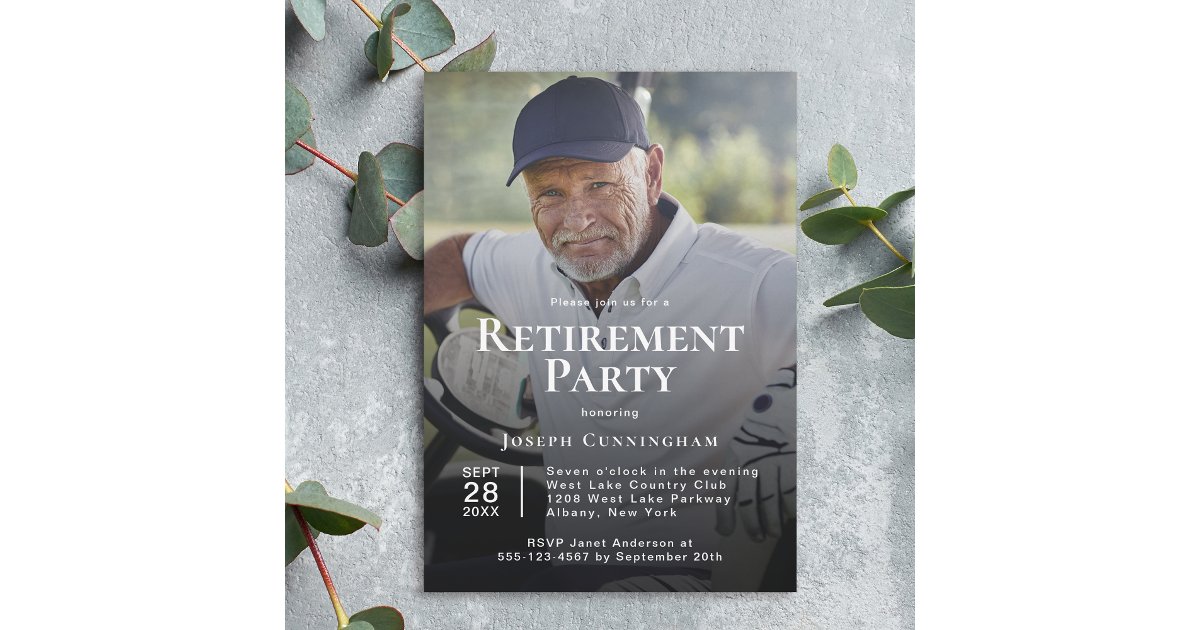 Invitación Celebración del Fiesta personalizado de retiro fot | Zazzle.es