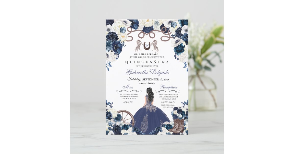 Invitación Chica Ranchero Quinceanera | Zazzle.es