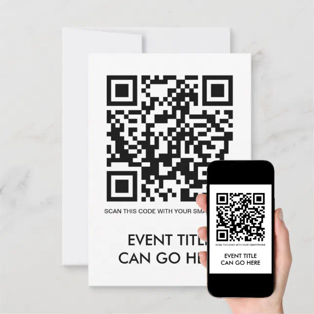Invitación Código QR de personalizable | Zazzle.es