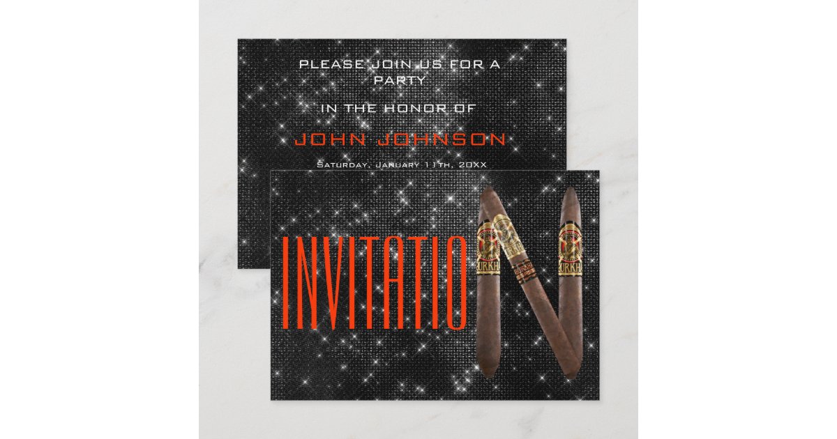 Invitación cubana a la Habana Noche negra de espár | Zazzle.es