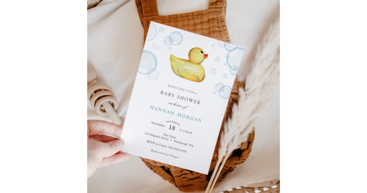 Invitación de Baby Shower a Rubber Duck | Zazzle.es
