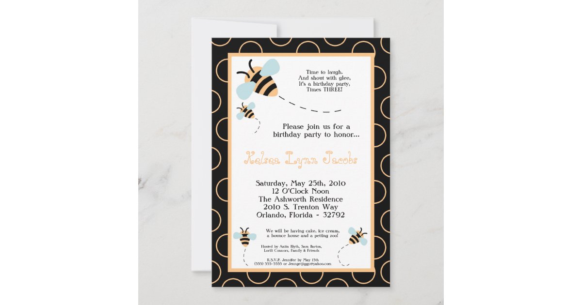 Invitación de cumpleaños de miel de peste crujient | Zazzle.es
