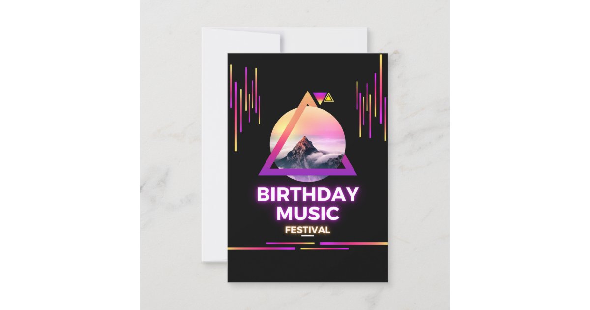 Invitación de cumpleaños musical | Zazzle.es