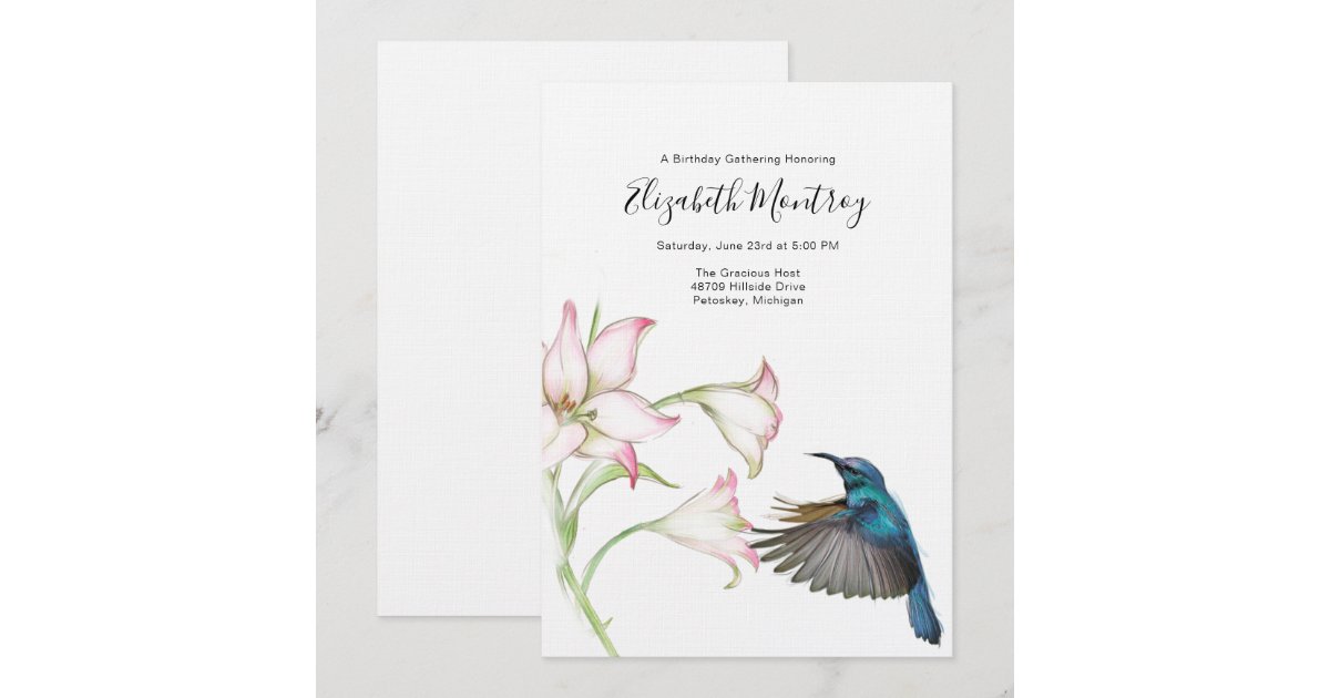 Invitación del colibrí | Zazzle.es
