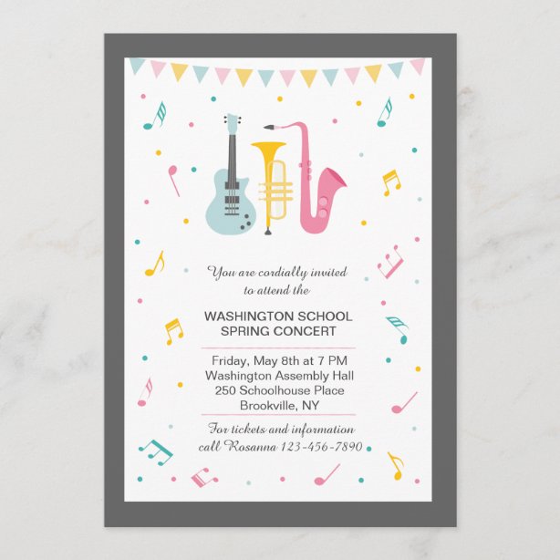 Invitaciones Concierto Musical | Zazzle.es