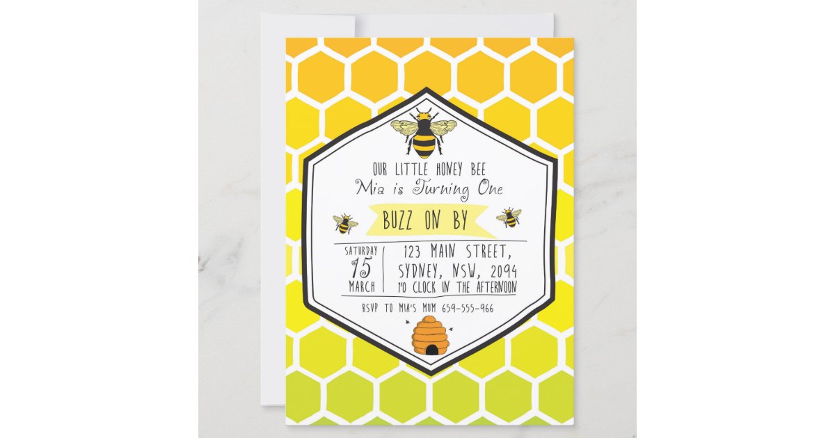 Invitación del fiesta de la abeja de la miel | Zazzle.es