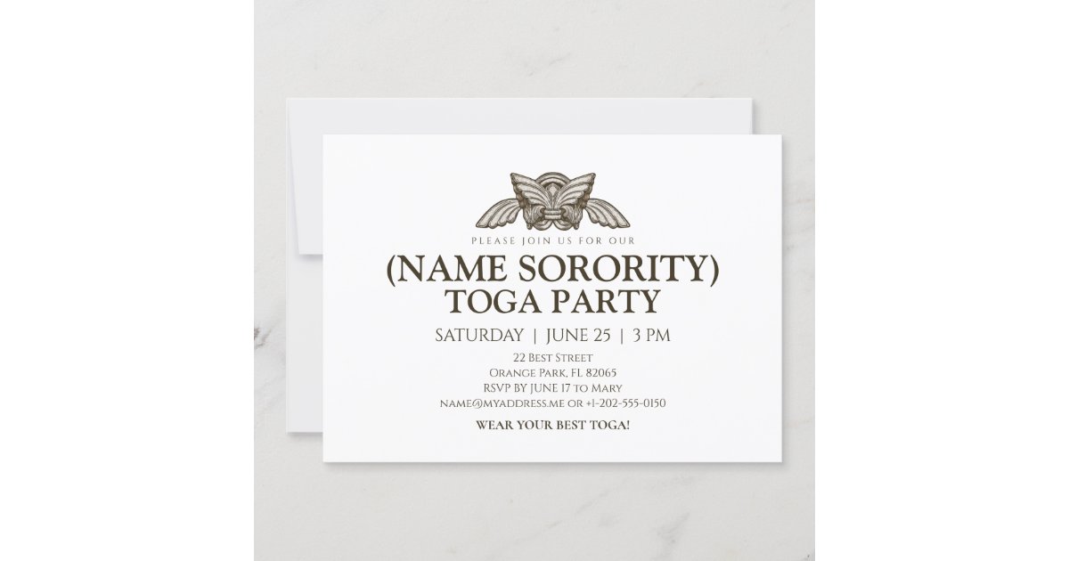 Invitación del partido togolés griego de personali | Zazzle.es