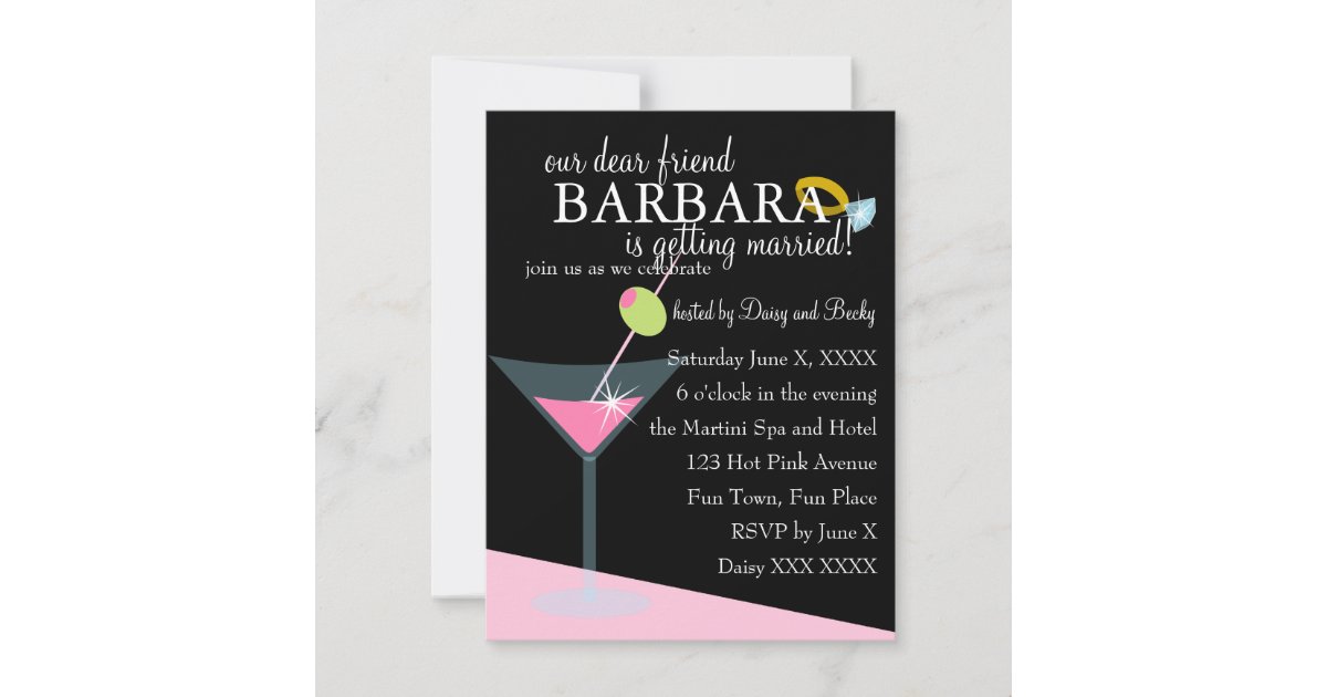 Invitación Diamond Martini | Zazzle.es