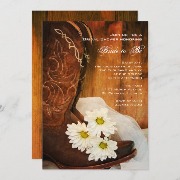 Invitaciones Botas De Vaquero | Zazzle.es