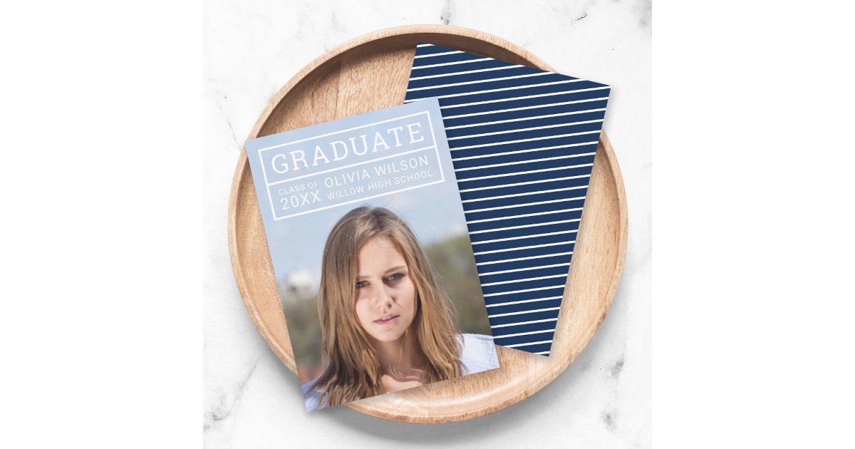Invitación editable de graduación de fotos de cuad | Zazzle.es
