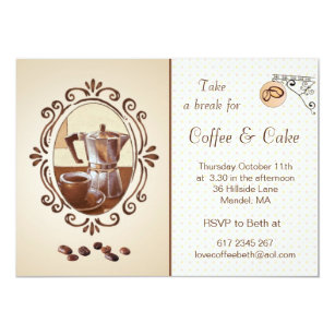 Invitaciones Descanso Para Tomar Café | Zazzle.es