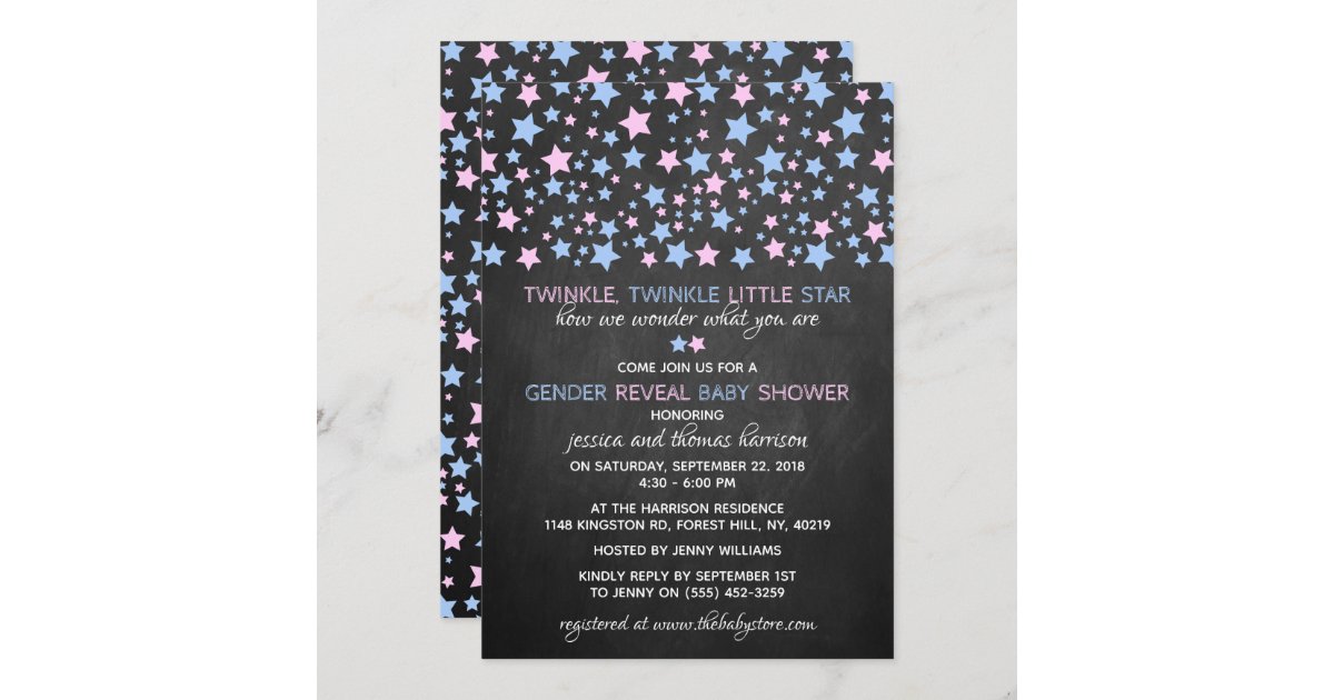 Invitación ¡El Fiesta de la Pequeña Estrella de Género revela | Zazzle.es Invitación ¡El Fiesta de la Pequeña Estrella de Género revela | Zazzle.es