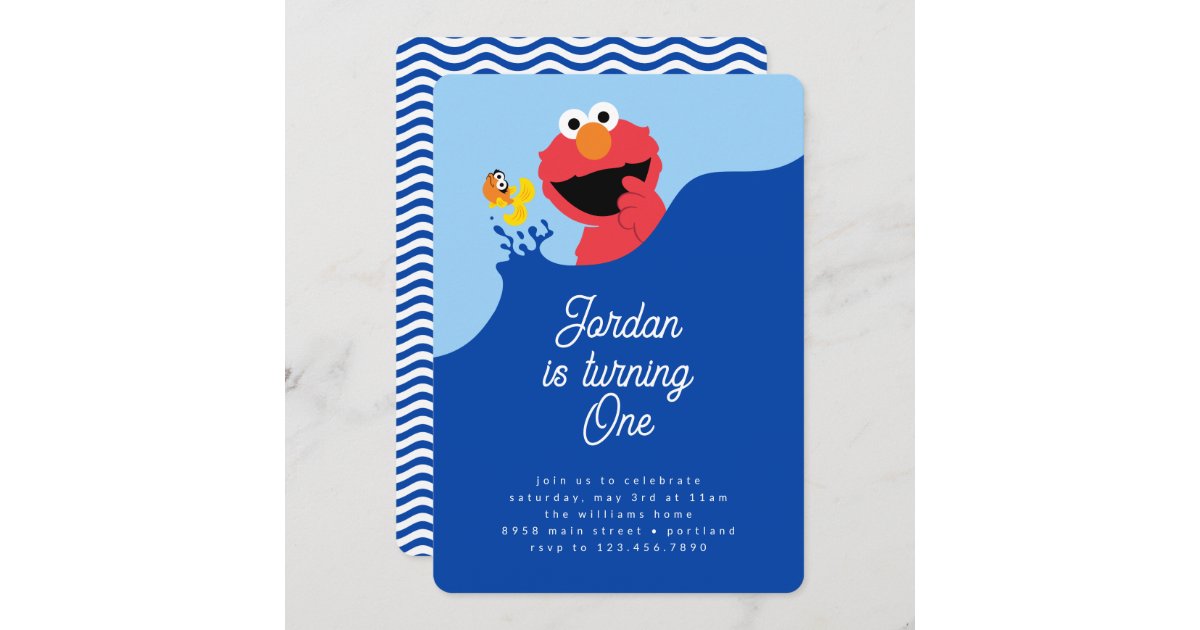 Invitación El violento sarpullido cumpleaños de Elmo | Zazzle.es