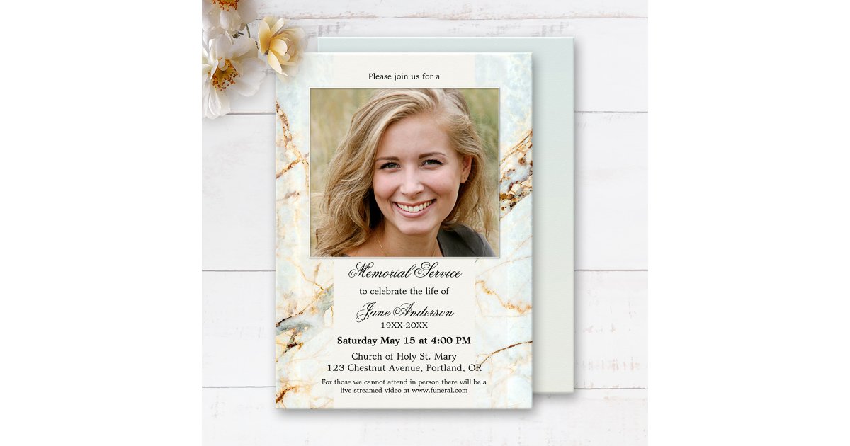Invitación Elegante servicio de conmemoración de los funerale | Zazzle.es
