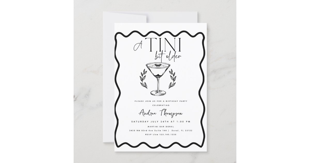 Invitación Espreso | Martini | Cumpleaños del cóctel | Zazzle.es
