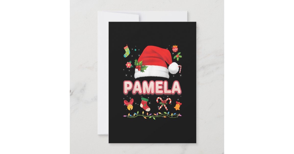 Invitación Familia Gorra Pamela Santa Claus Feliz Navidad | Zazzle.es
