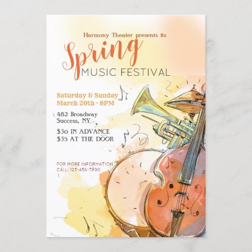 Invitaciones Concierto Musical | Zazzle.es