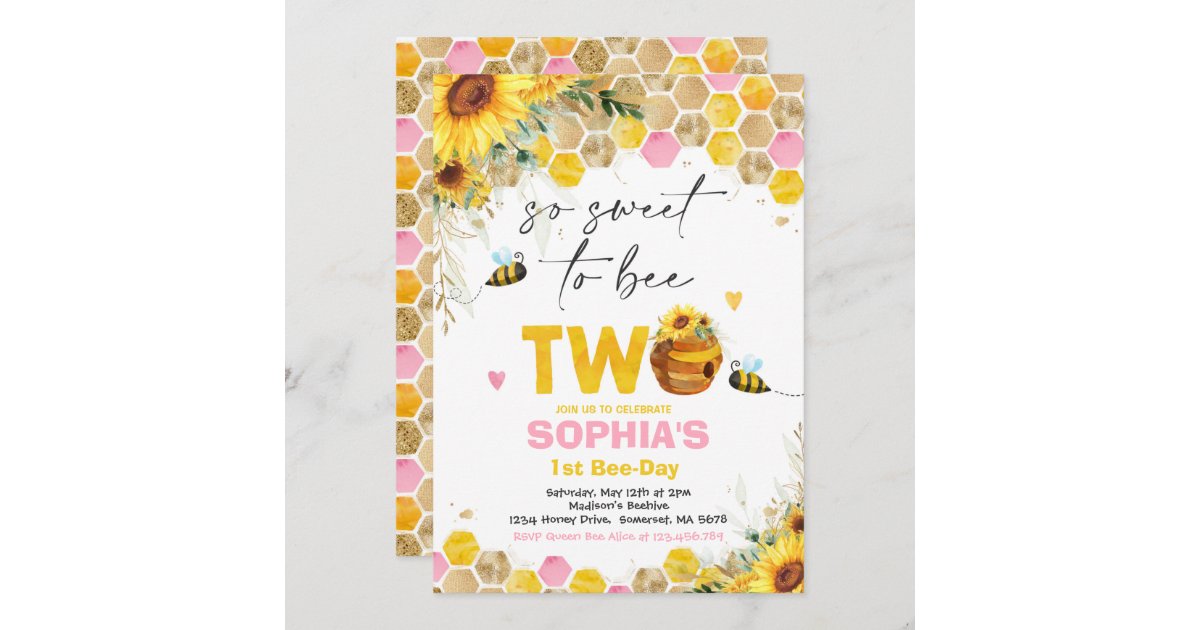 Invitación Fiesta de cumpleaños de crema de miel de abeja | Zazzle.es