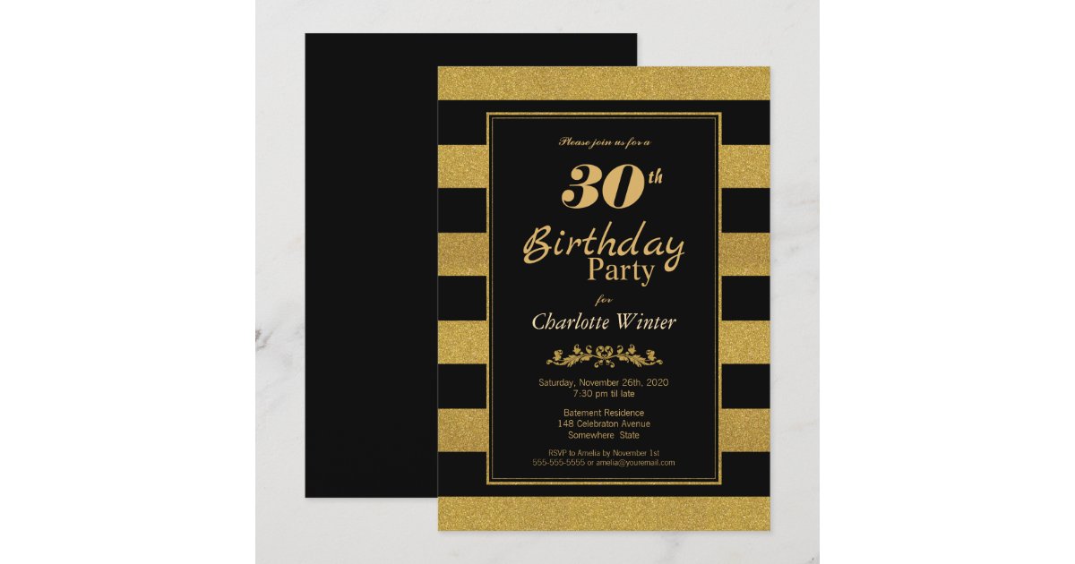 Invitación Fiesta de la Banda de Oro 30 cumpleaños | Zazzle.es