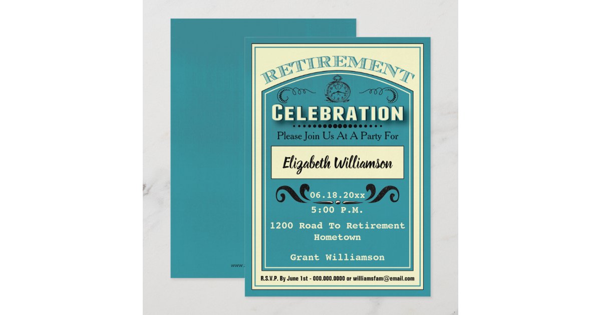 Invitación Fiesta de retiro para el jubilado reservado | Zazzle.es