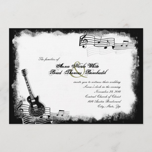 Invitaciones Notas Musicales | Zazzle.es