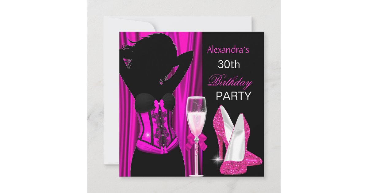 Invitación Glamorosa fiesta de cumpleaños del champagne rosa | Zazzle.es