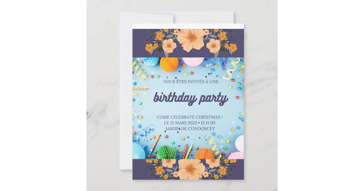 Invitación Invitation anniversaire | Zazzle.es
