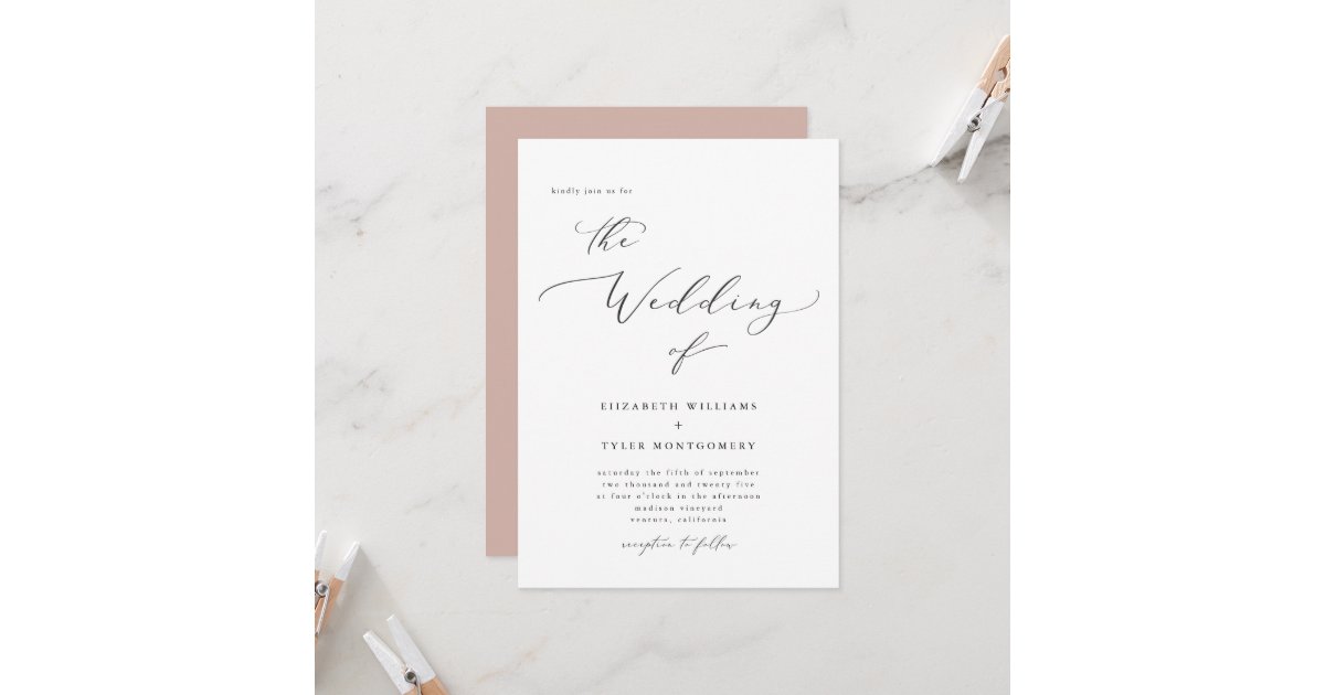 Invitación Letra cursiva elegante | Zazzle.es