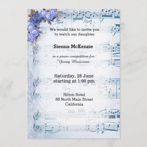 Invitaciones Concierto | Zazzle.es
