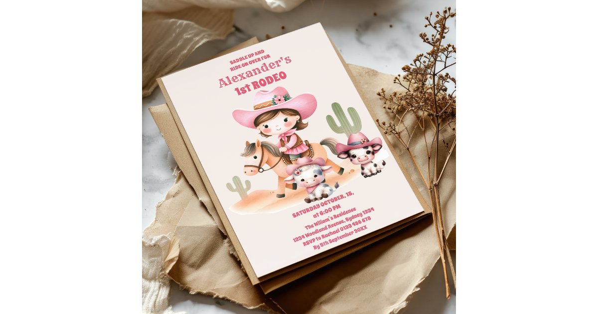 Invitación Novia Cumpleaños Primer Rodeo | Zazzle.es