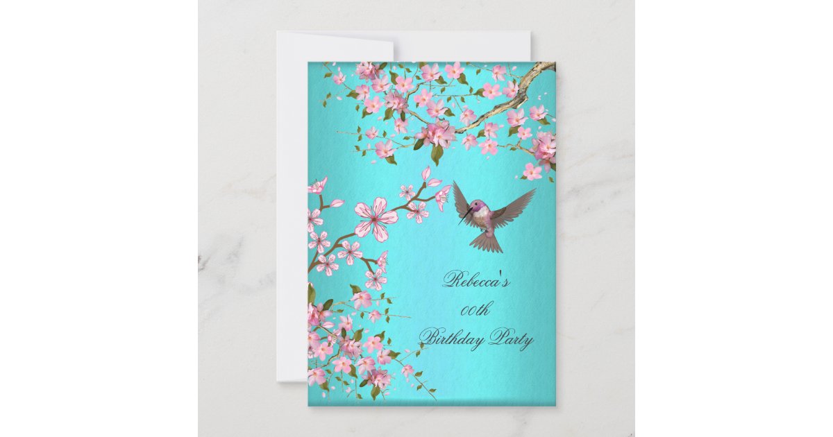 Invitación para fiesta de cumpleaños con colibrí y | Zazzle.es