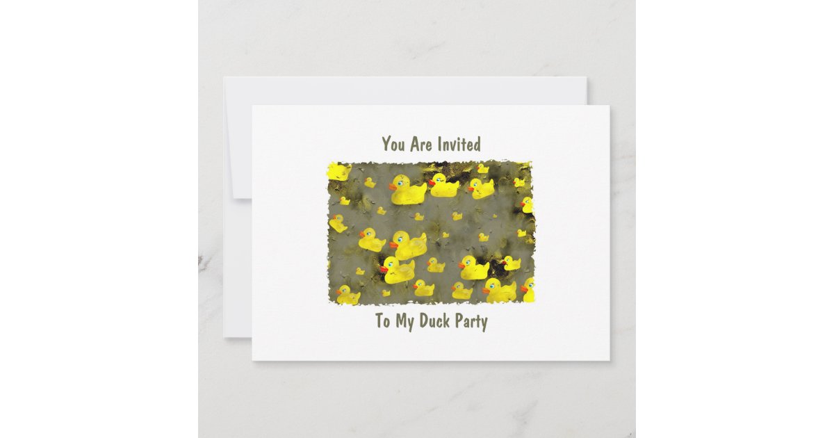 Invitación Patos Grunge, Te Invitan, A Mi Fiesta Pato | Zazzle.es