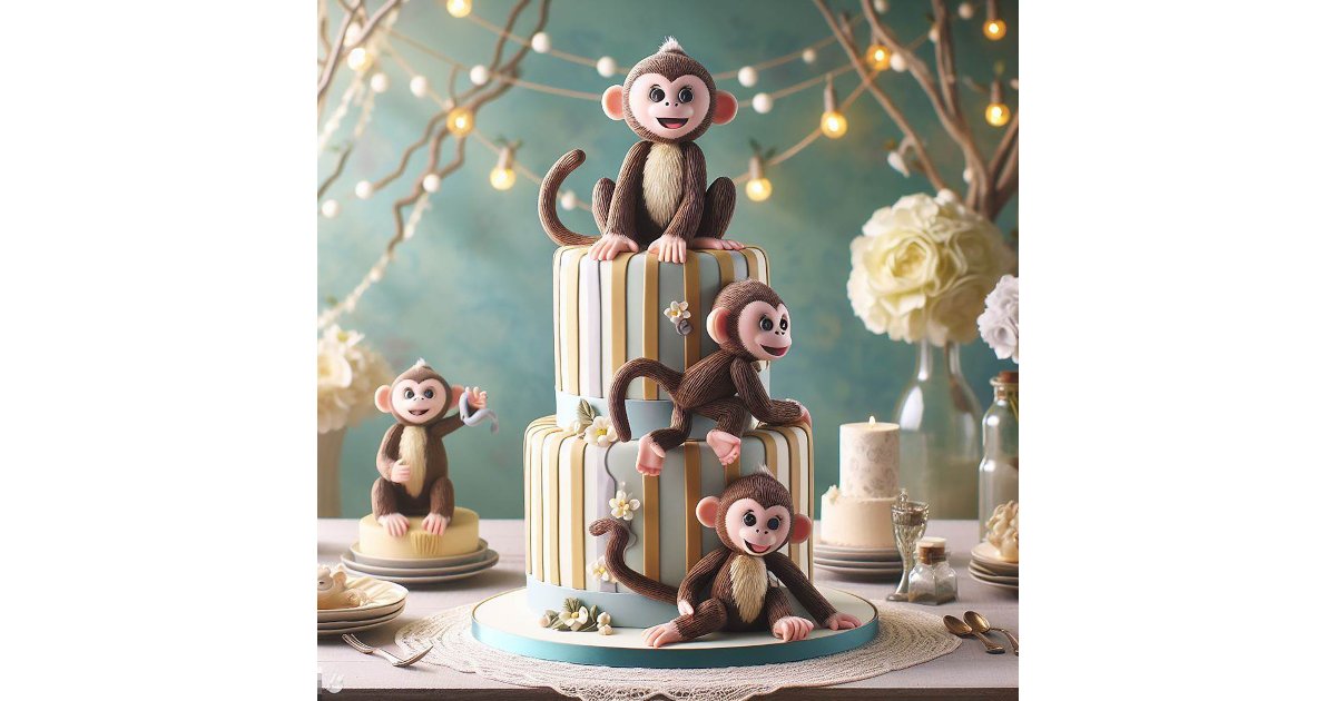 INVITACIÓN PEQUEÑOS MONOS EN UN CUMPLEAÑOS | Zazzle.es