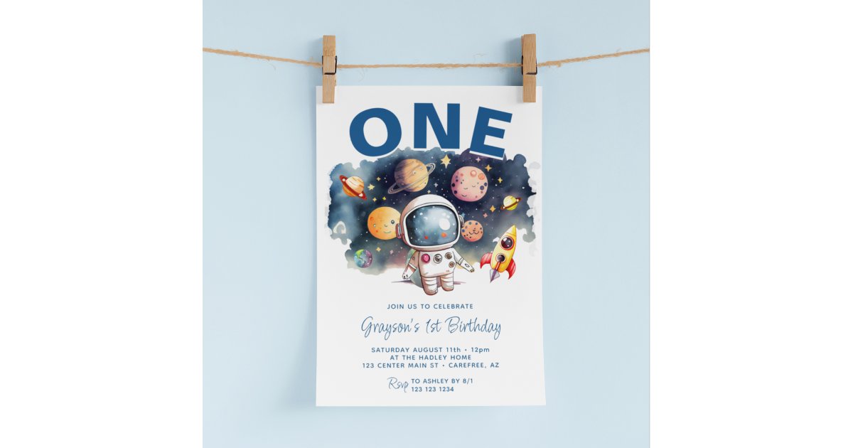 Invitación Planetas astronautas del espacio ultraterrestre Ni | Zazzle.es