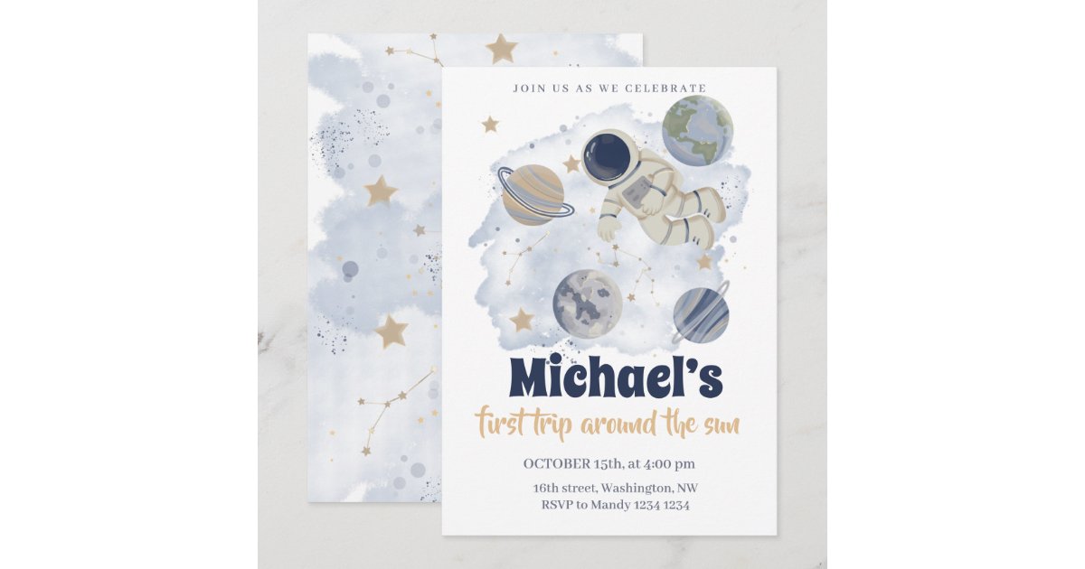Invitación Planetas Espacio Ultraterrestre Galaxia Cumpleaños | Zazzle.es