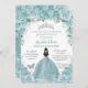 Invitación Quinceañera suave Turquesa Floral Plata Crown | Zazzle.es