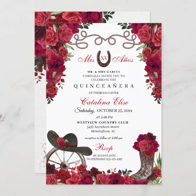 Invitación Ranchero Quinceanera | Zazzle.es
