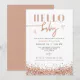 Invitación REGINA Hello Baby Rosa Gold Sequin Baby Shower | Zazzle.es