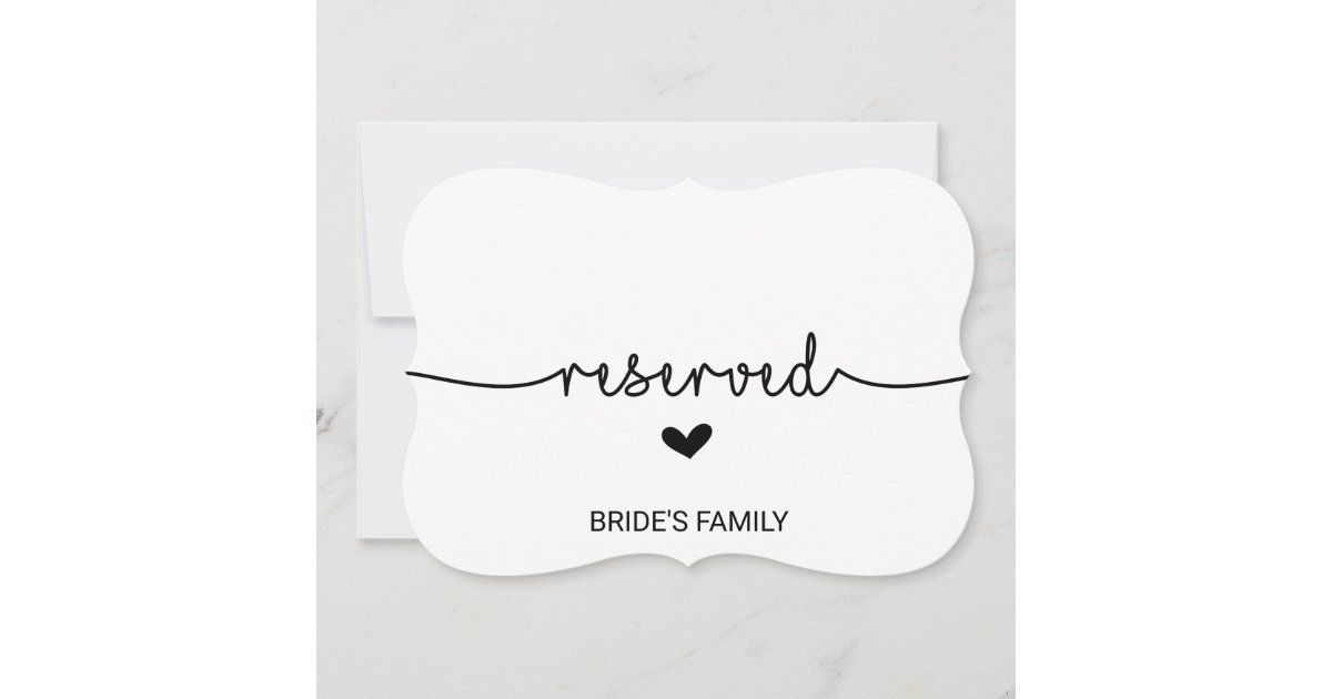 Invitación Rótulo reservado de los corazones de amor | Zazzle.es