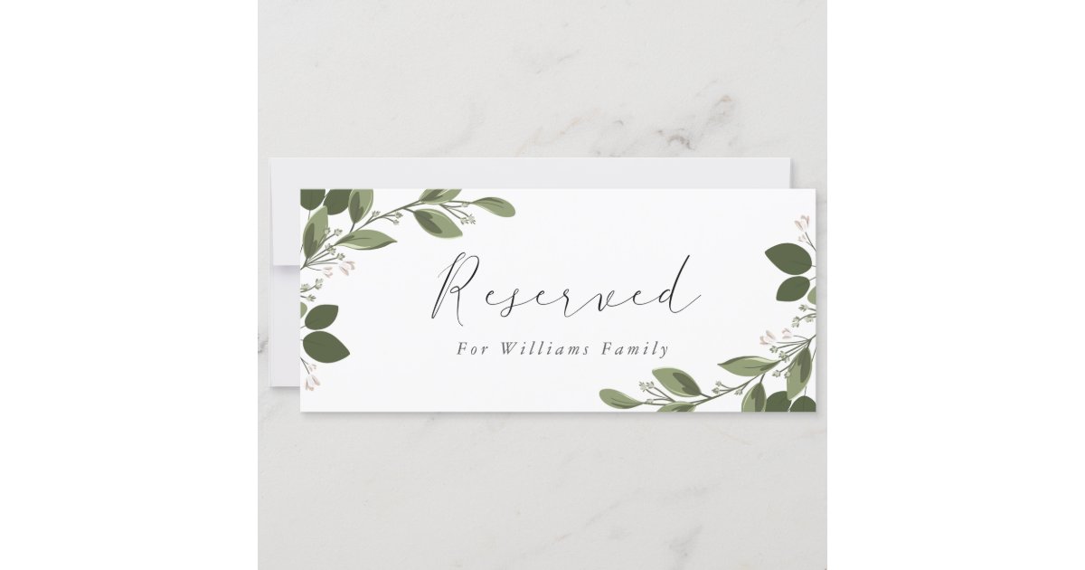 Invitación Rótulo reservado para blushing Sprigs | Zazzle.es