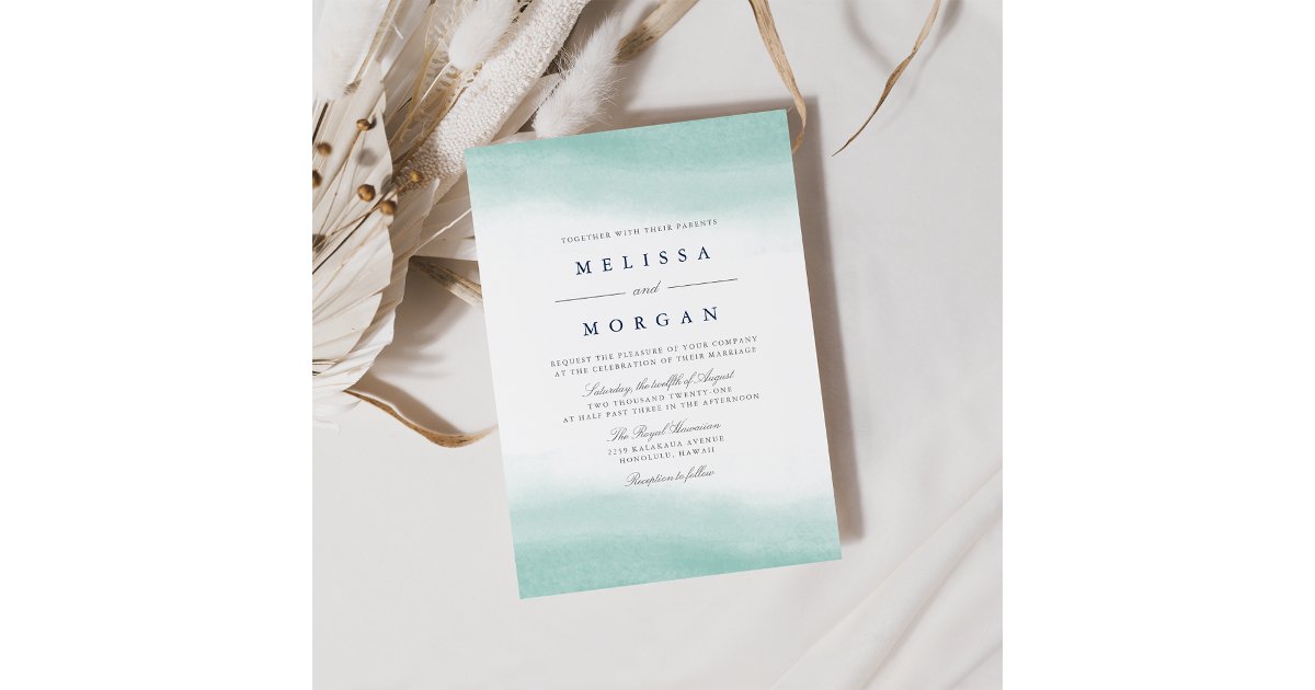 Invitación Seaglass Tides Wedding Invitation | Zazzle.es