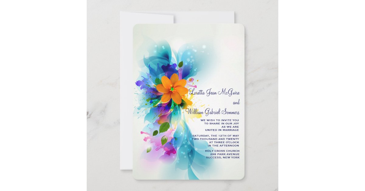 Invitación Splash of Color Invitation | Zazzle.es