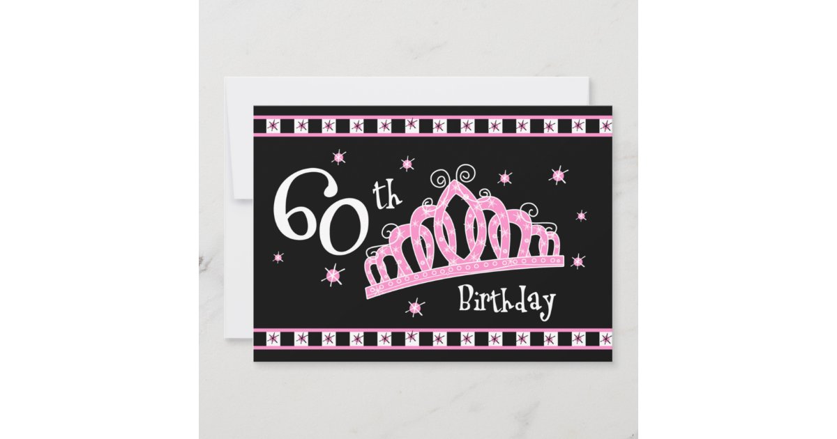 Invitación Tiara 60° cumpleaños | Zazzle.es