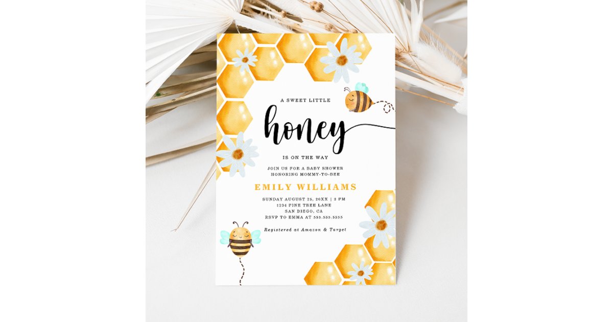 Invitación Un dulce Baby Shower de pequeña miel | Zazzle.es