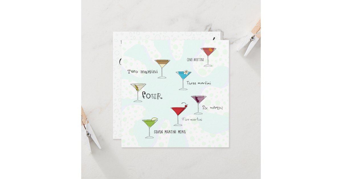 Invitación Una Martini, dos Martini Party Invitation Template | Zazzle.es