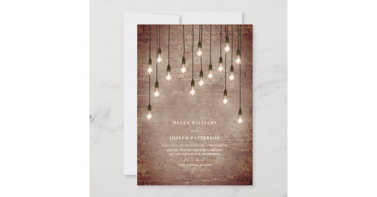 Invitación Vintage alumbra la transmisión en directo en línea | Zazzle.es