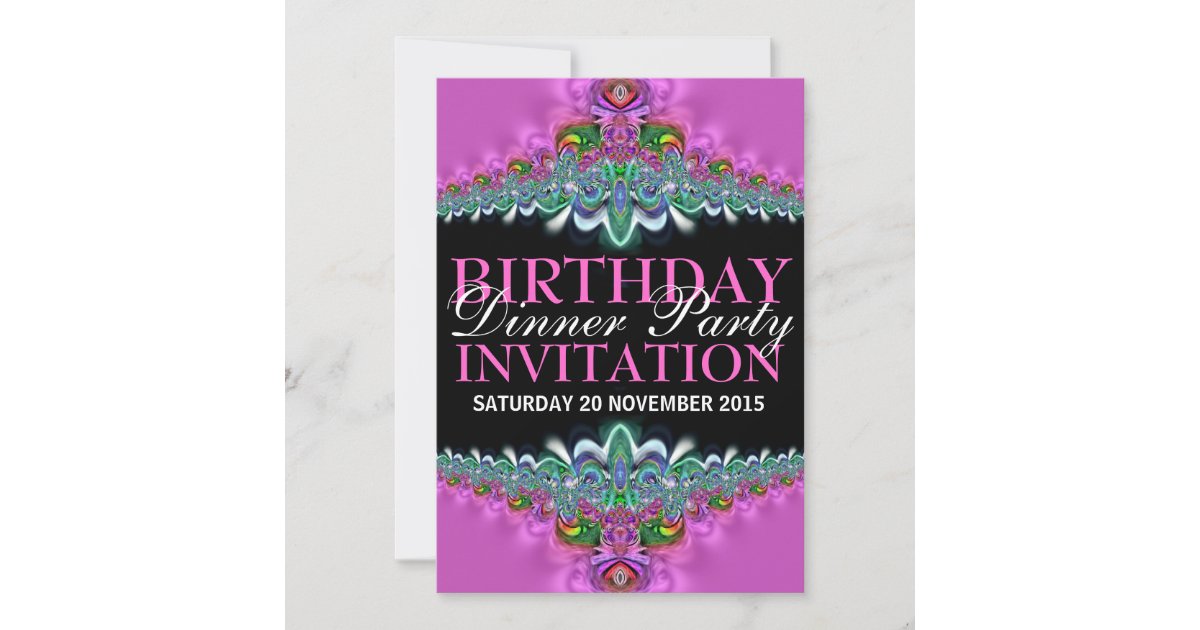 Invitaciones para la cena de cumpleaños de Silky P | Zazzle.es