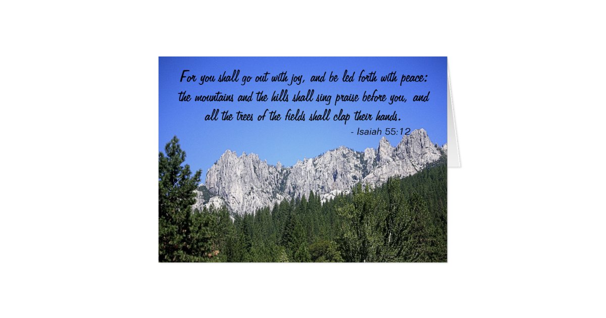 Isaiah 55:12 - Tarjeta y sobre | Zazzle.es