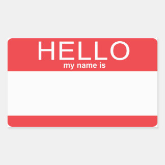 Pegatinas Hola Mi Nombre Es - Adhesivos | Zazzle.es