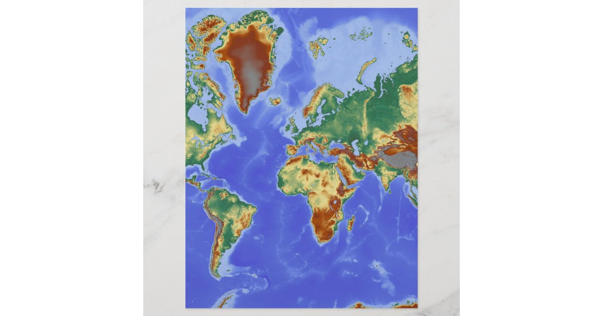 Lámina Mapa internacional de la geografía mundial | Zazzle.es